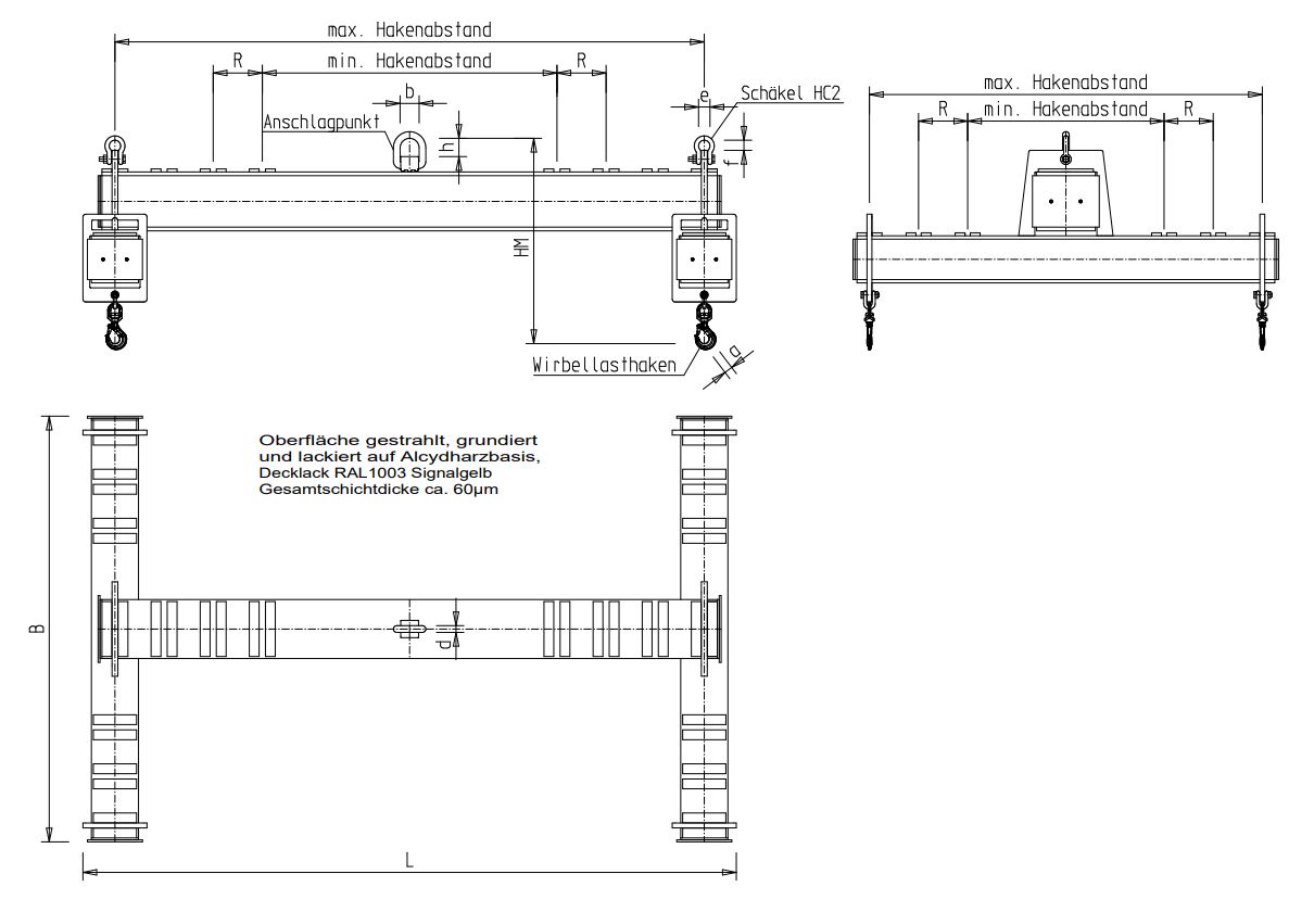 H-Traverse / Quertraverse verstellbar