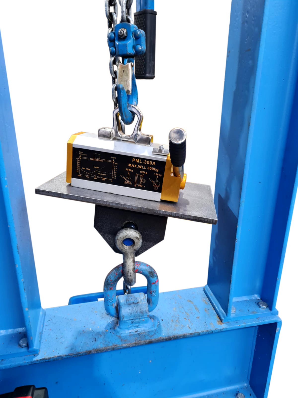 Testplatte für Magnet - Prüfung